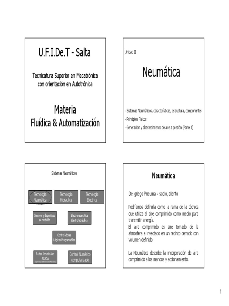 01 - Neumatica Parte I | PDF | Gases | Presión