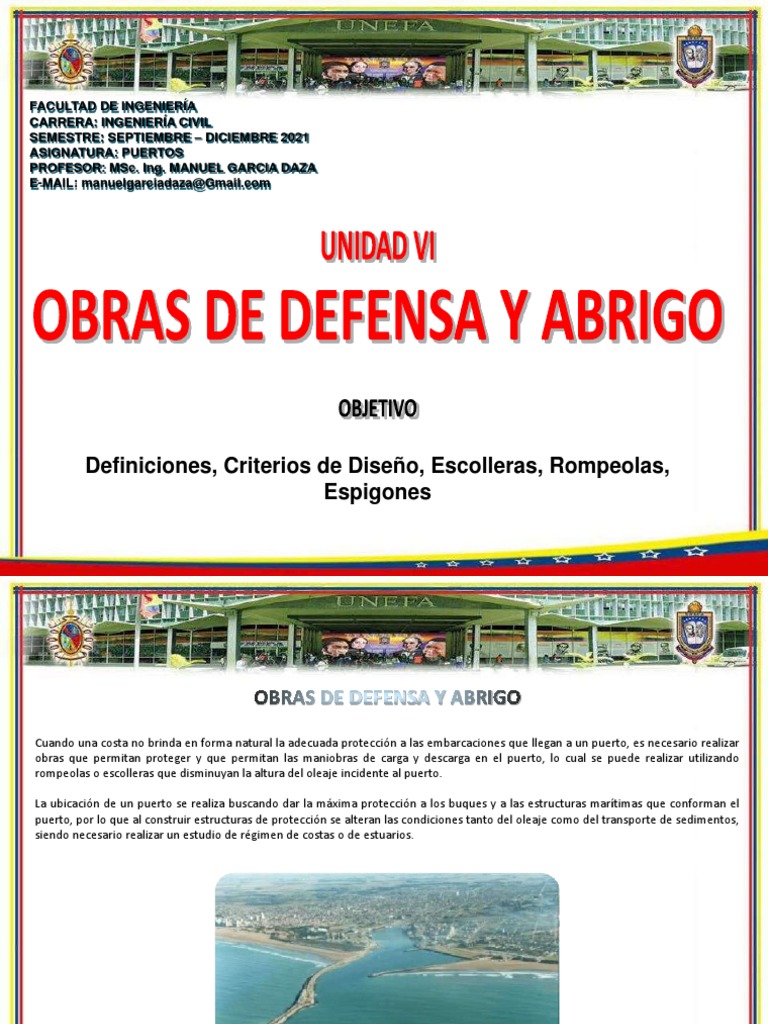 Definiciones, tipos y diseño de rompeolas y escolleras para la ...