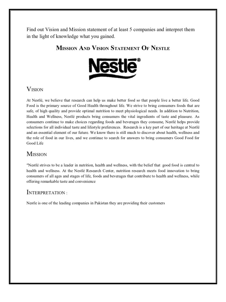 Find Out Vision and Mission | PDF