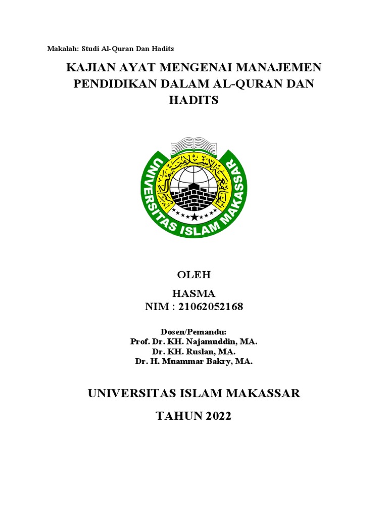 Makalah Bu Hasma | PDF | Sains & Matematika