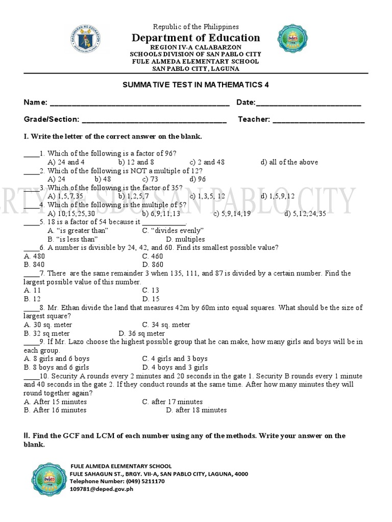 Summative Test-Quarter 2 | PDF | Clef | Noun