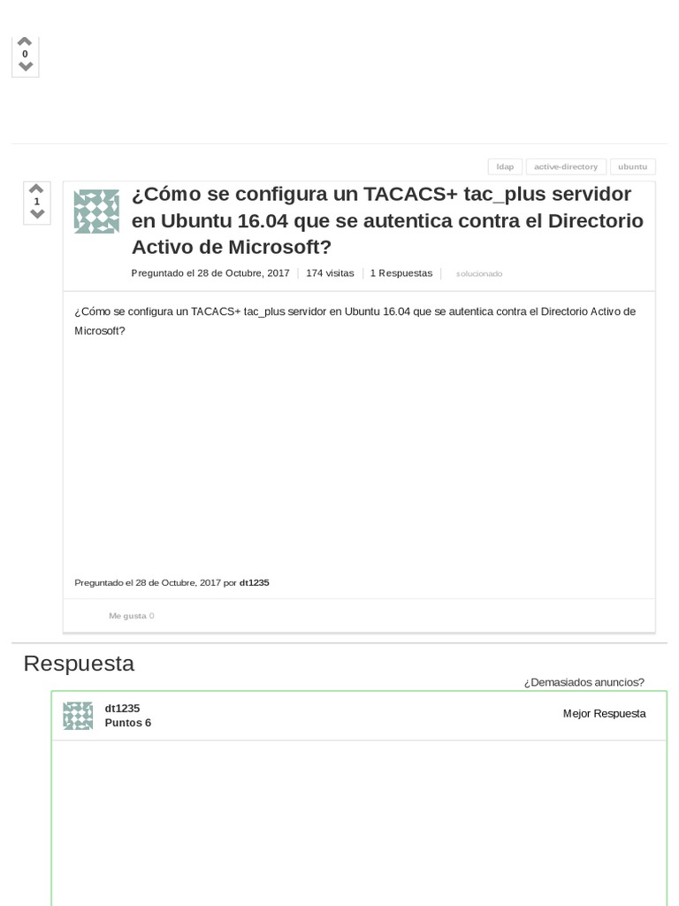 Ldap - ¿Cómo Se Configura Un TACACS+ Tac - Plus | PDF | Directorio ...