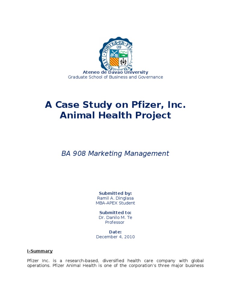 Case Study Pfizer | Download Free PDF | Pfizer | Sales