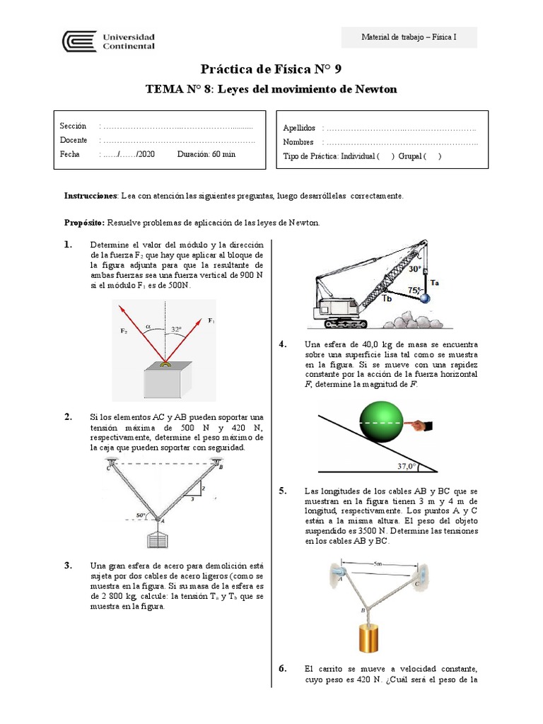 Leyes de Newton | PDF | Fuerza | Las leyes del movimiento de Newton