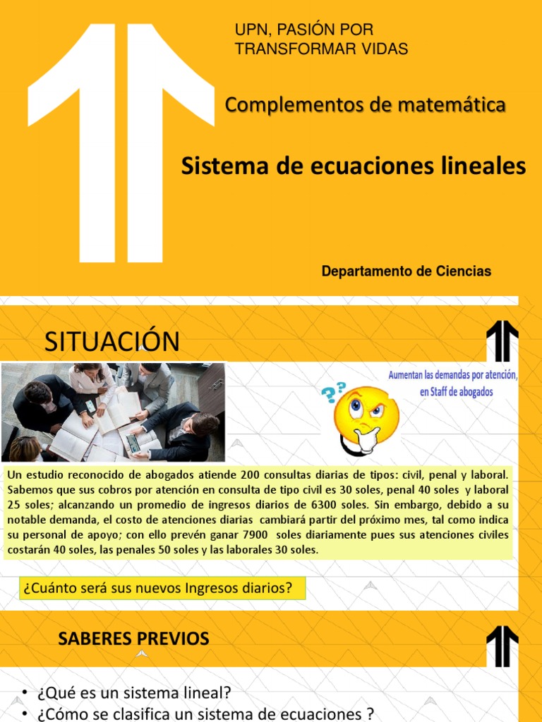 s10 - PPT - Sistemas de Ecuaciones Lineales | PDF | Sistema de ...