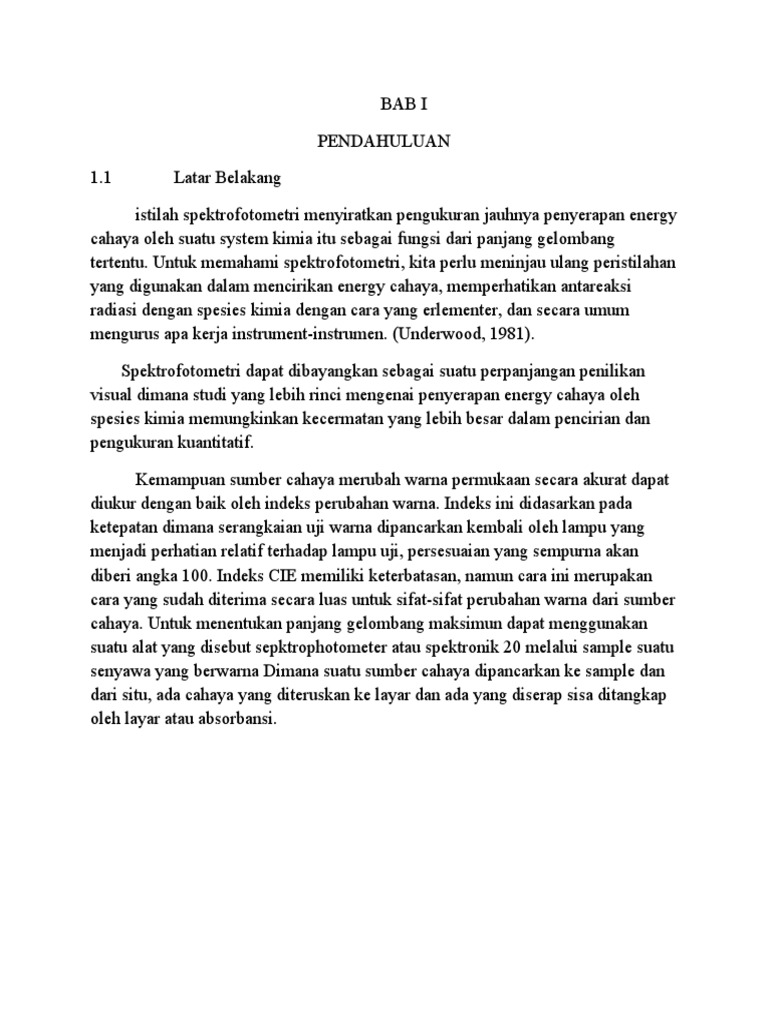 Perc 1 Penetapan Panjang Gelombang PCT | PDF