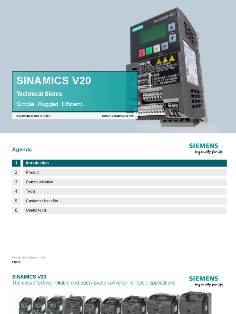 Sinamics V20: Technical Slides | PDF | Bipolar Junction Transistor ...