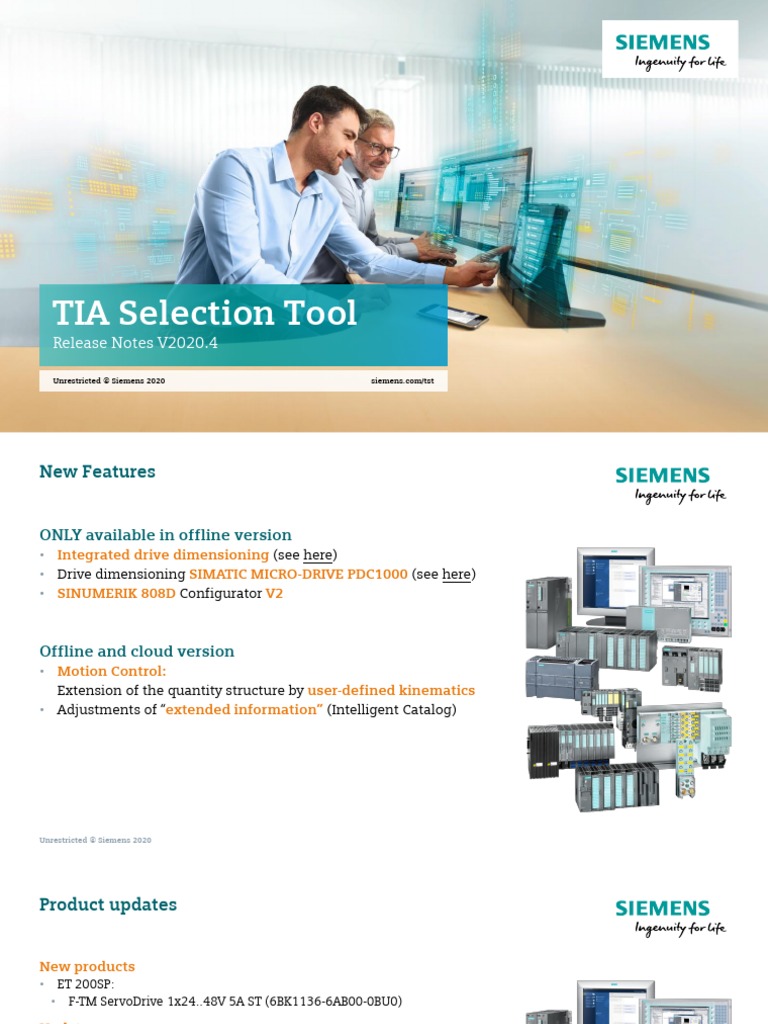 Release Notes TIA Selection Tool en | PDF | Electric Motor | Resistor