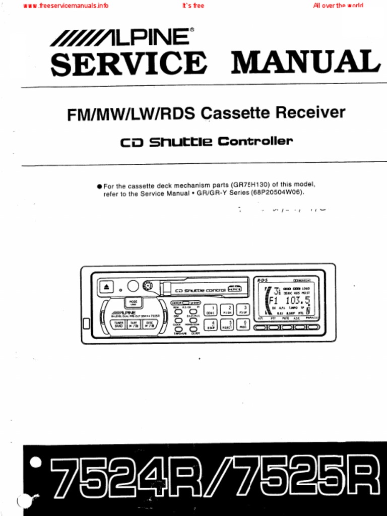 Alpine 7524r 7525r SM | PDF