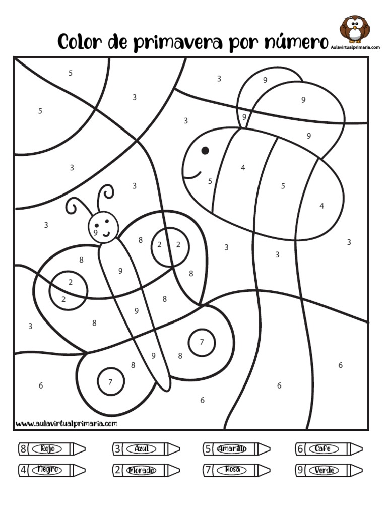 Color de Primavera Por Número | PDF | Color | Amarillo