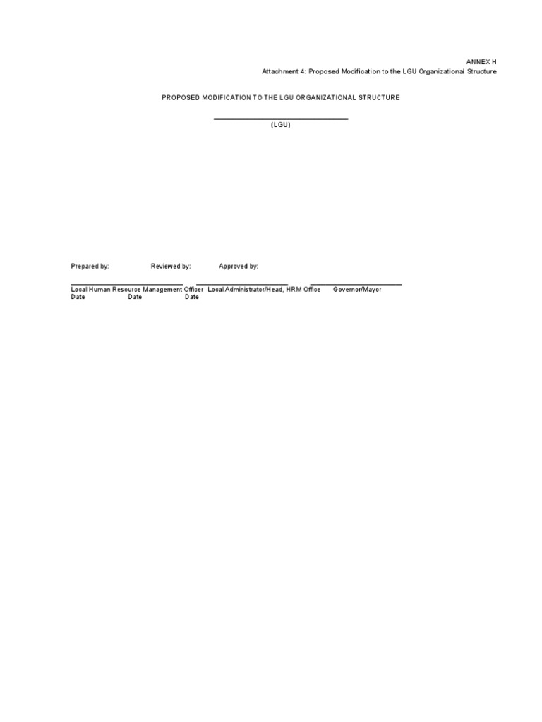 Proposed Reorganization of the Local Government Unit's Administrative ...