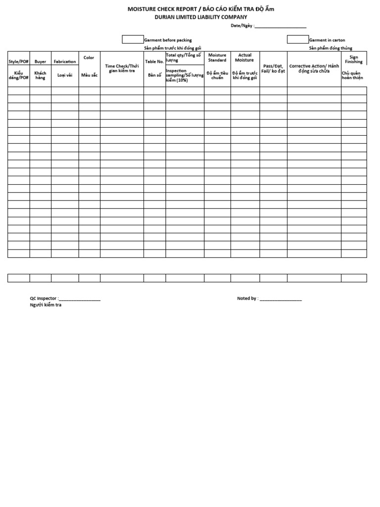 Moisture Check Report | PDF
