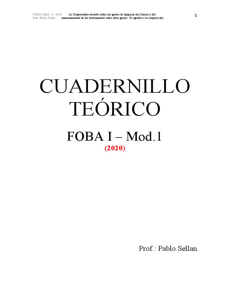 Cuadernillo Teorico FOBA I Mod 1 | PDF | Clave | Escala (música)