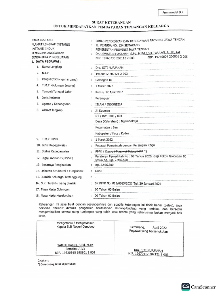 Contoh Skumptk p3k Guru | PDF