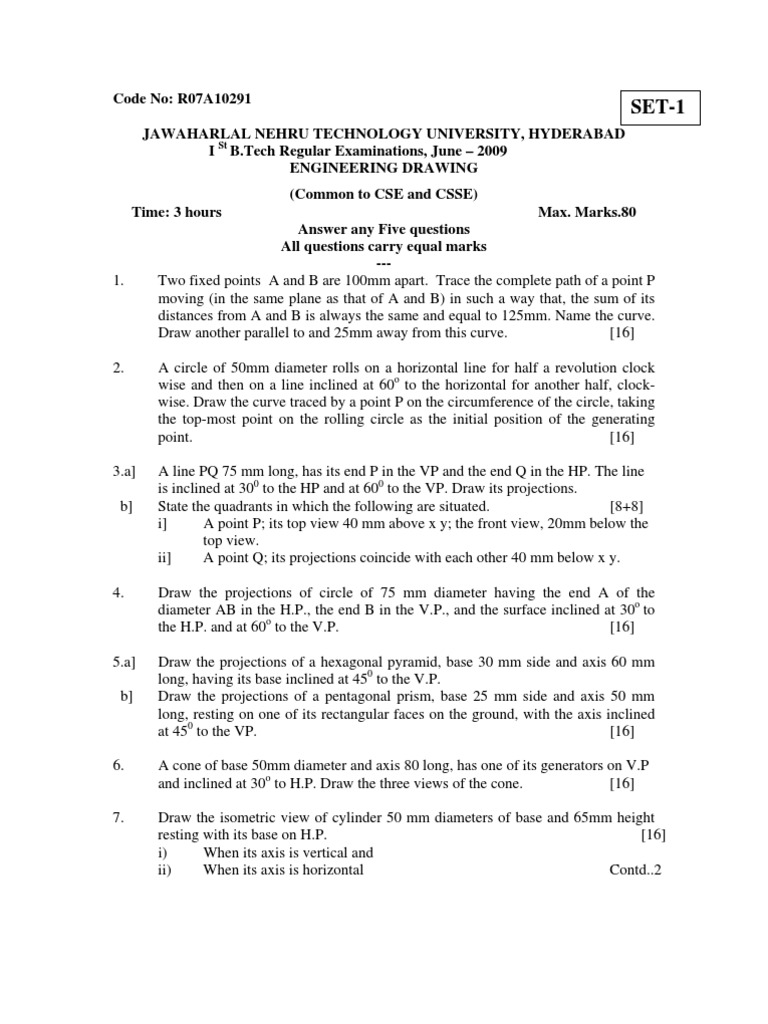 Engineering Drawing Cse | PDF | Circle | Ellipse