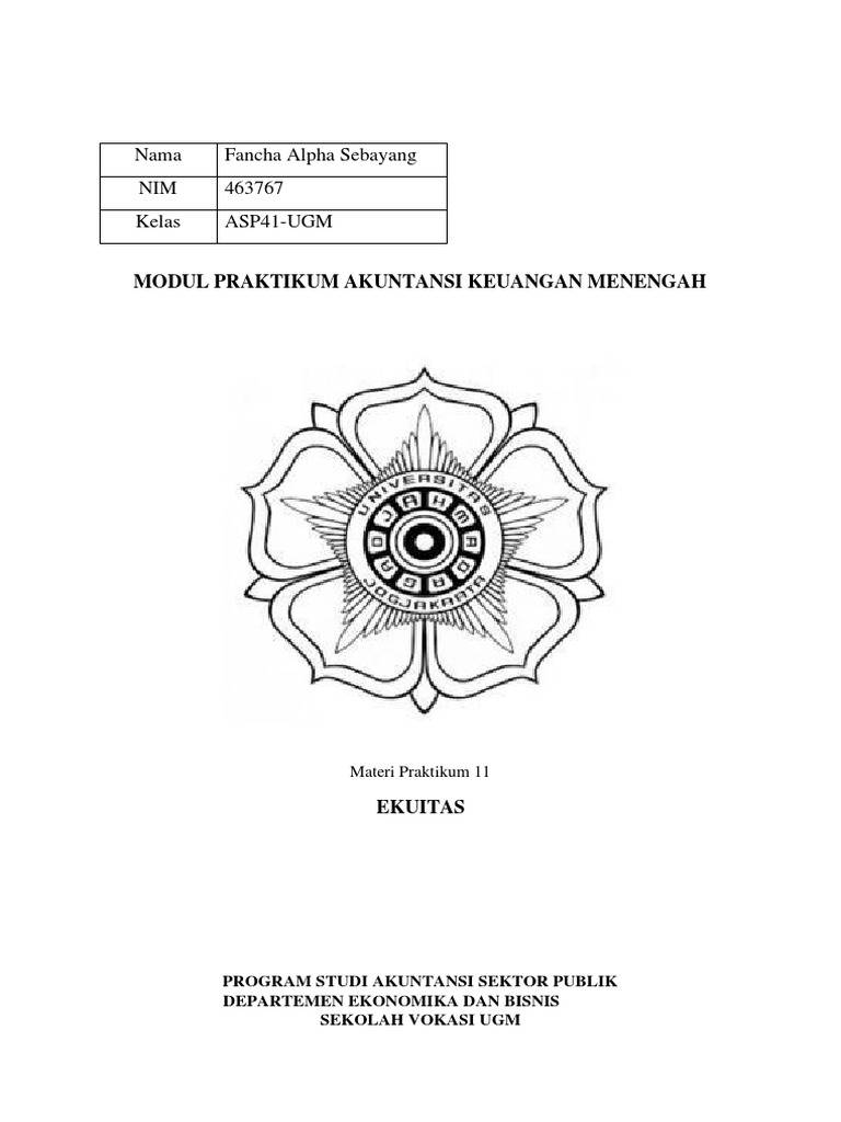 Praktikum Akuntansi Ekuitas UGM | PDF
