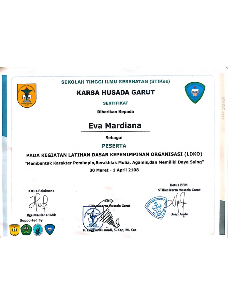 Sertifikat LDKO | PDF