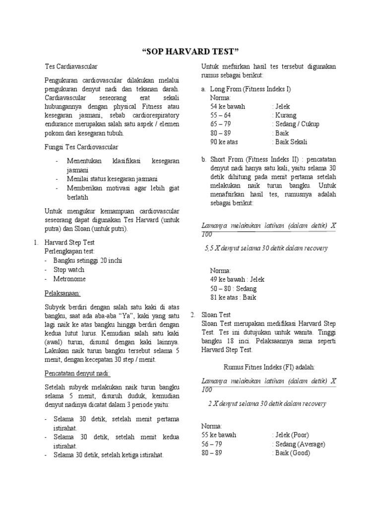 SOP Harvard Test | PDF