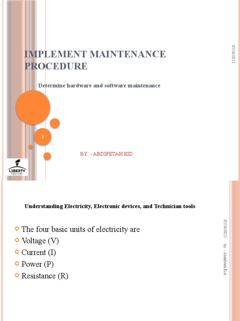 Implement Maintenance Procedure: Determine Hardware and Software Maintenance | PDF | Usb ...