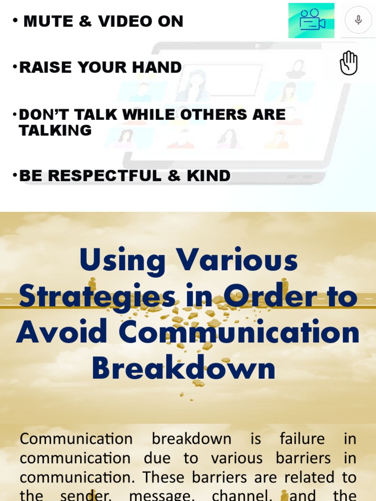 Various Strategies in Order To Avoid Communication | PDF ...