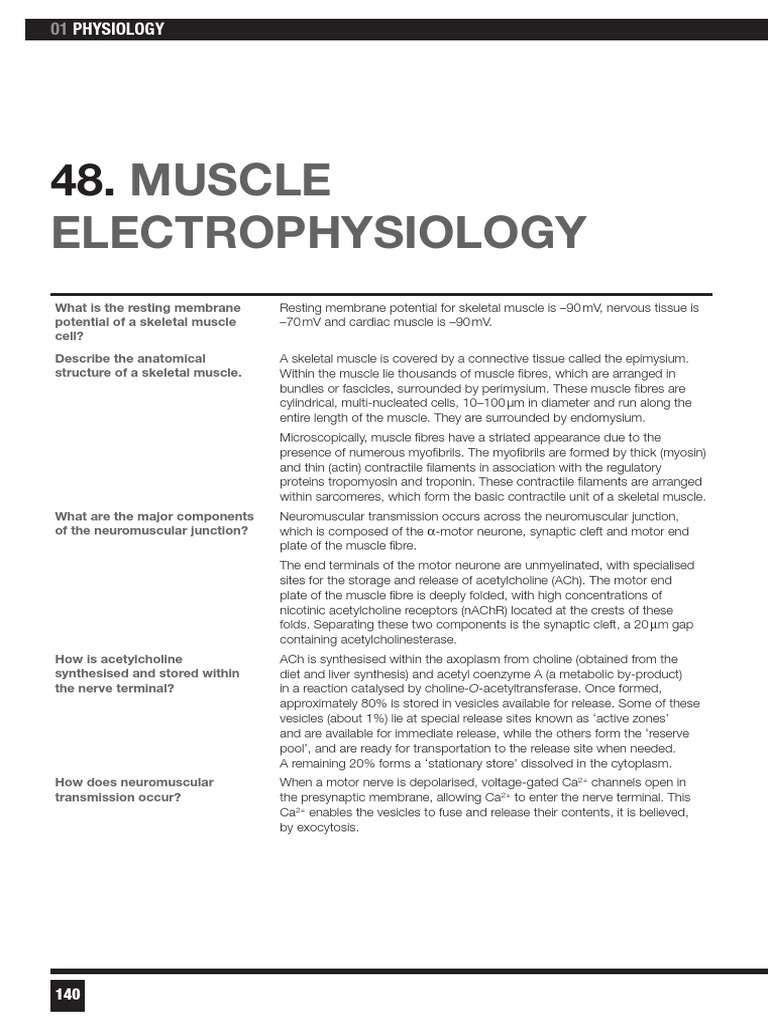 Muscle Electrophysiology | PDF | Muscle Contraction | Neuromuscular ...