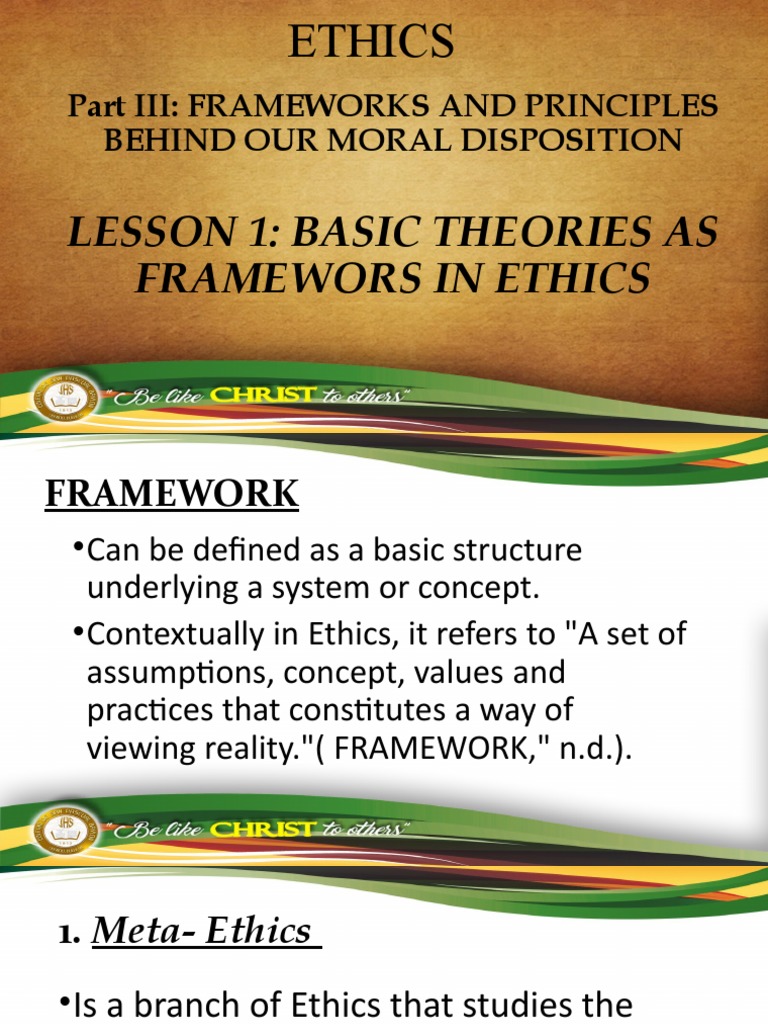 An Overview of the Major Frameworks and Principles in Ethics | PDF ...