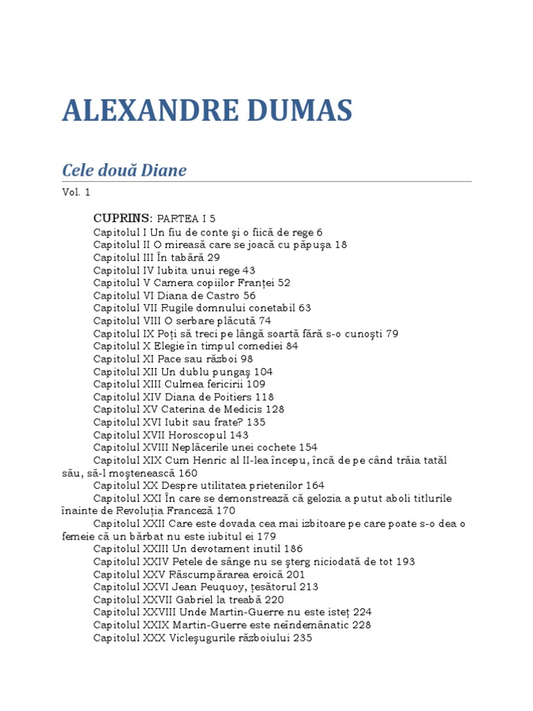 Alexandre - Dumas-Cele - Doua - Diane Vol 1 | PDF
