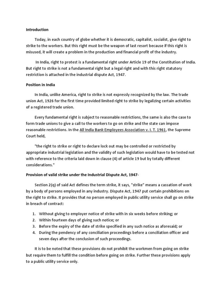 Lockout Pdf Strike Action Lockout Industry