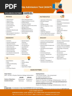 ASAT Exam Pattern & Syllabus Guide | PDF | Chemistry | Biology