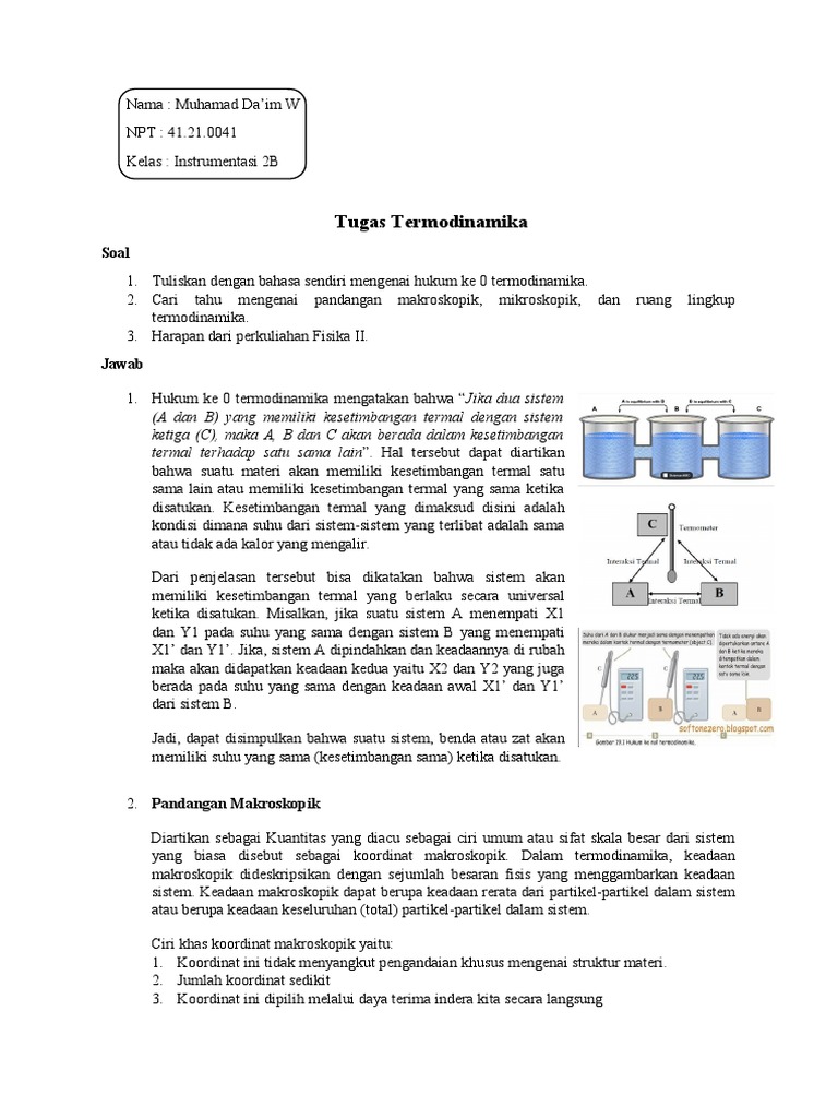 Hukum Termodinamika | PDF