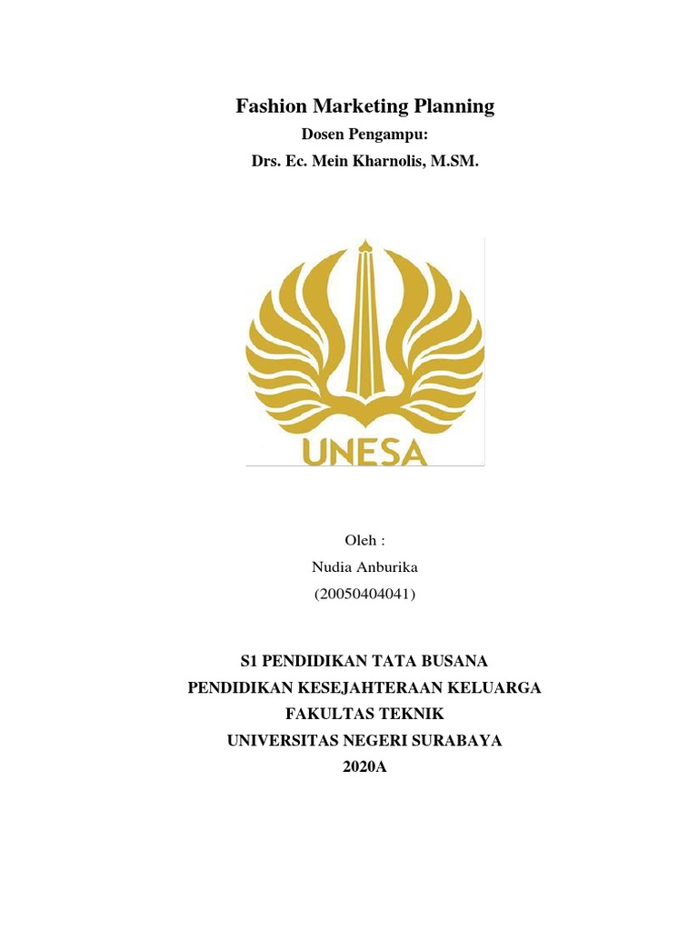 041 - Nudia Anburika - 2020A - Fashion Marketing Planning | PDF