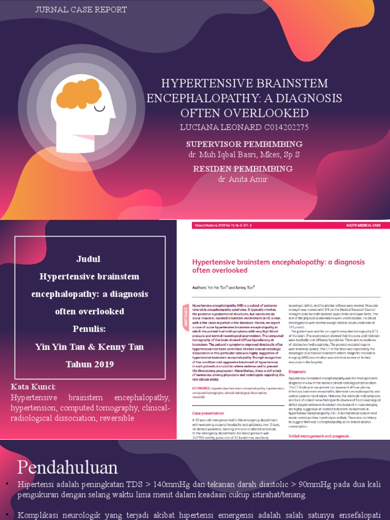 Jurnal Hypertensive Encephalopathy & Coma | PDF