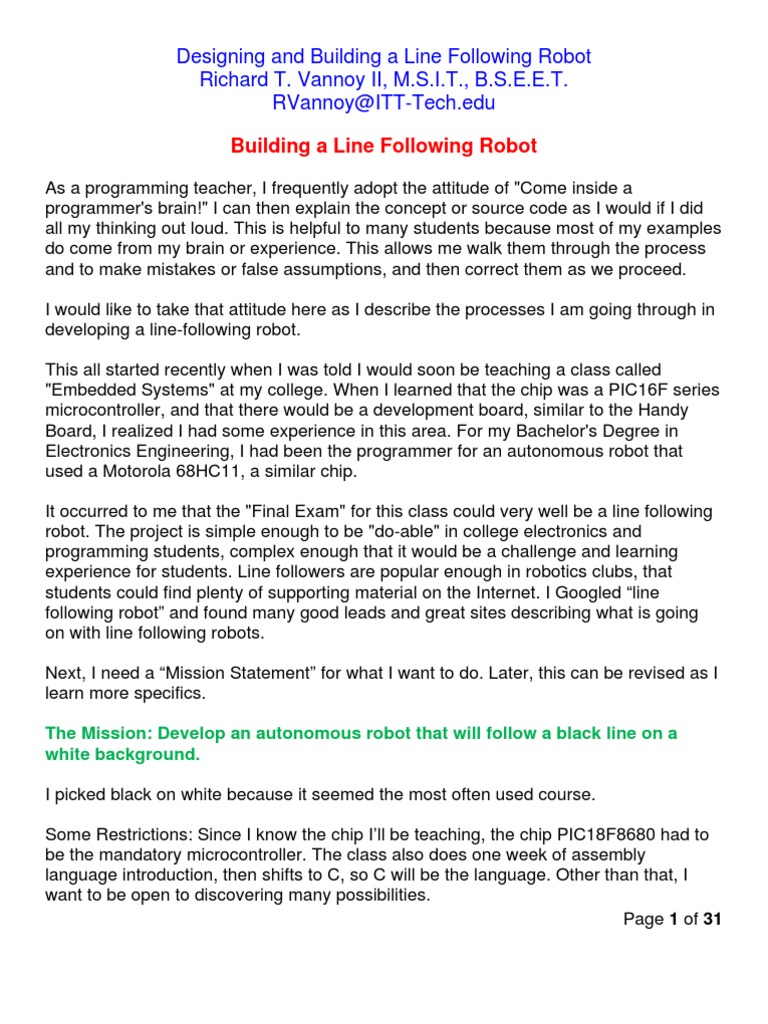 Building A Line Following Robot | PDF