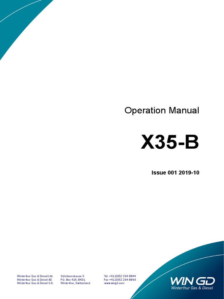 OM_WinGD-X35-B | PDF | Turbocharger | Piston