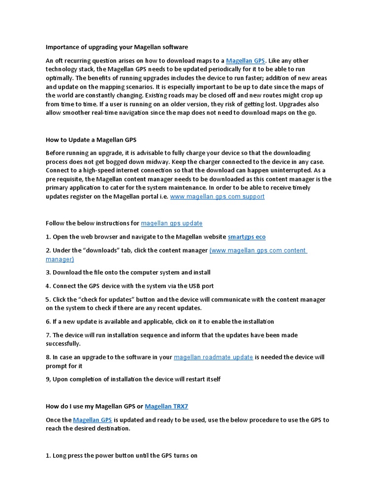 Importance of Upgrading Your Magellan Software | PDF | Internet & Web ...