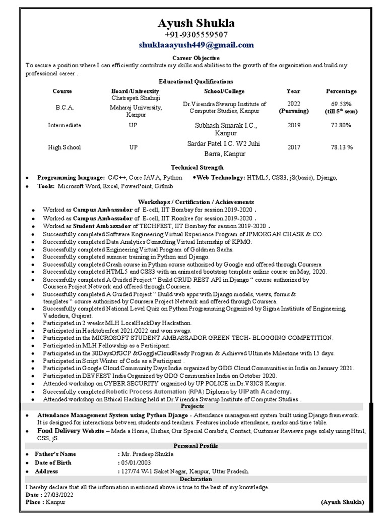 Ayush Shukla: Subhash Smarak I.C., Kanpur Sardar Patel I.C. W2 Juhi Barra, Kanpur | PDF ...