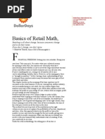 Retail Math Formulas | PDF | Gross Margin | Supply Chain Management
