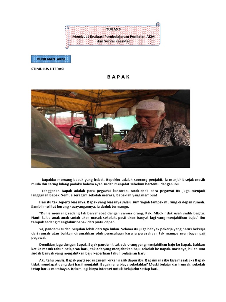 TUGAS 5 AKM DAN SURVEY KARAKTER Contoh | PDF