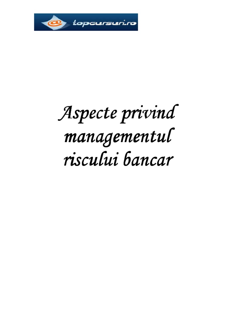 32 - Managementul Riscului Bancar | PDF