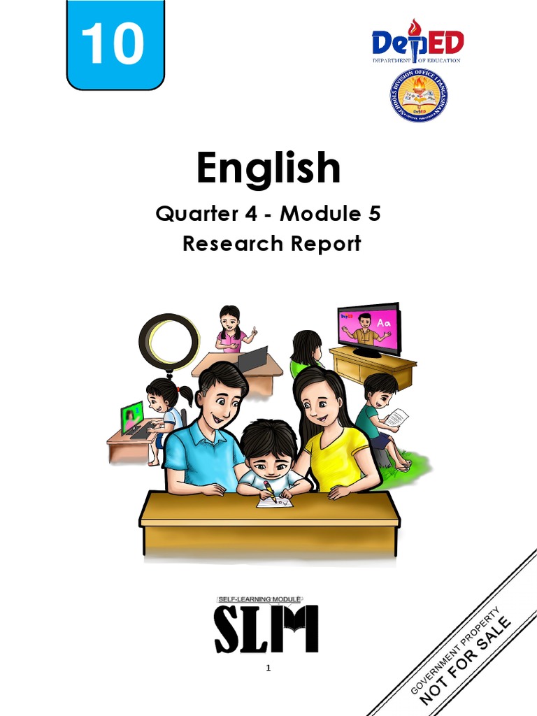 English: Quarter 4 - Module 5 Research Report | PDF | Learning | Statistics