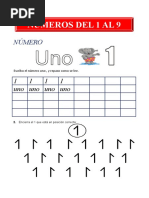 Actividades Números del 1 al 9 | PDF