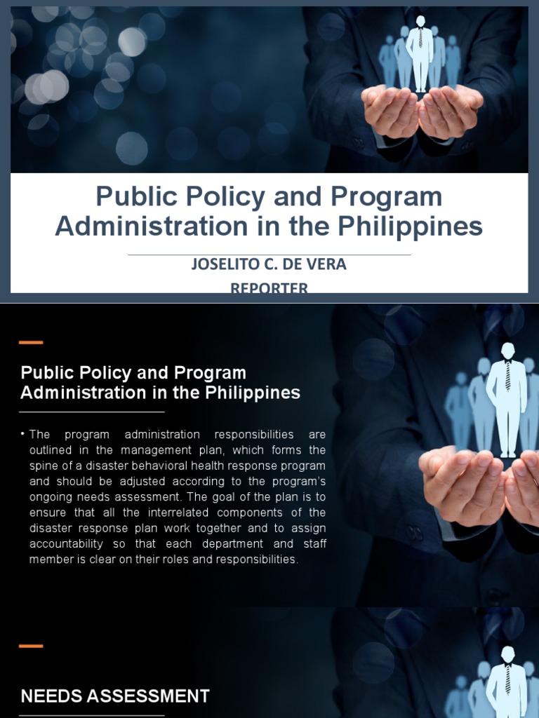 Public Policy and Program Administration in The Philippines REPORT ...