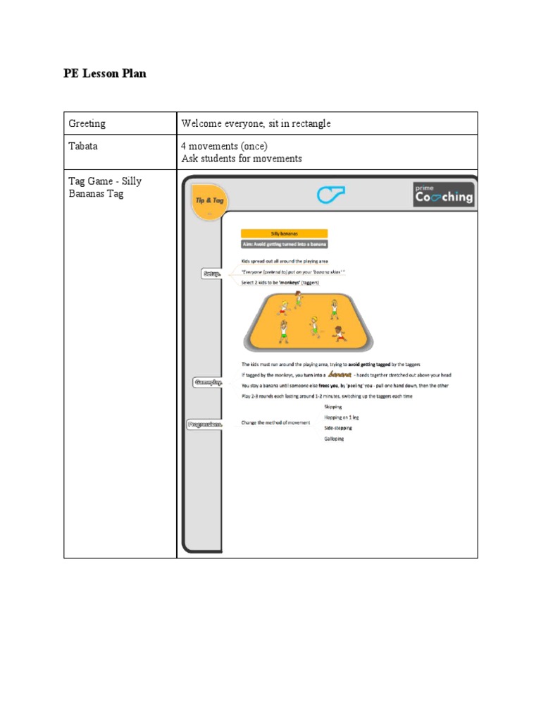 Pe Lesson Plan | PDF