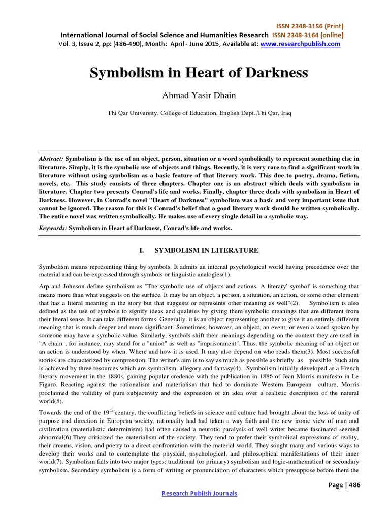 Symbolism in Heart of Darkness | PDF | Heart Of Darkness | Joseph Conrad