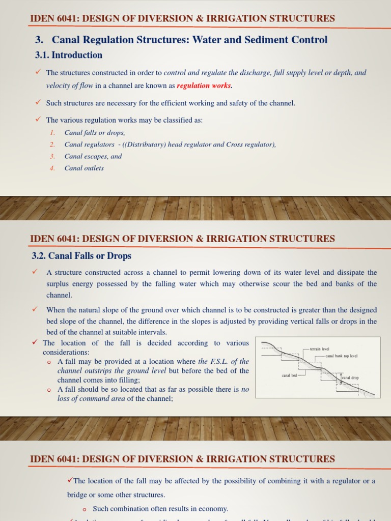 IDEN 6041 - Design of Diversion & Irrigation Structures - 3 | PDF ...