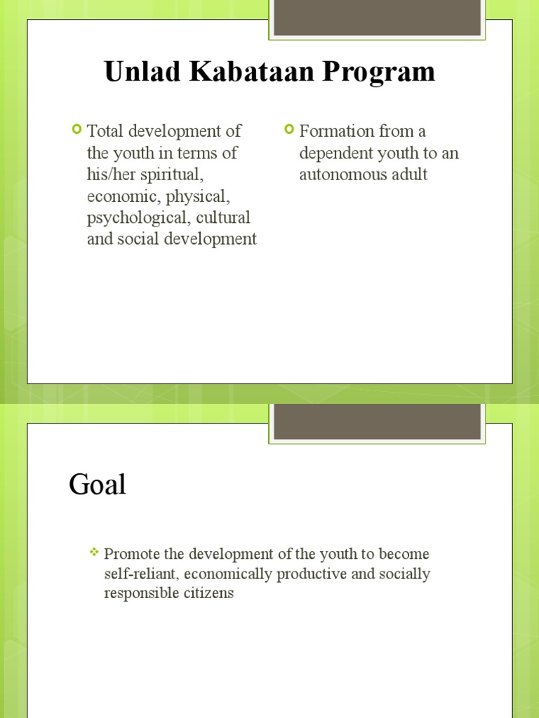 Unlad Kabataan Program 2 | PDF