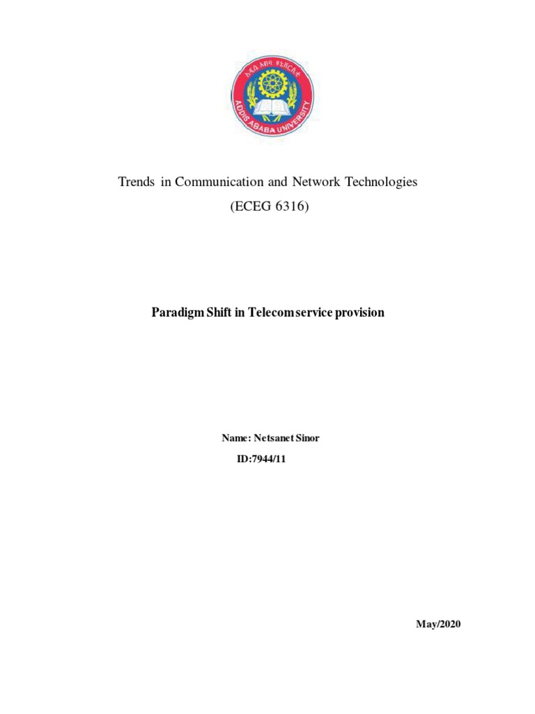 Paradigm Shift In Telecom Service Provision Pdf Computer Network Profit Economics