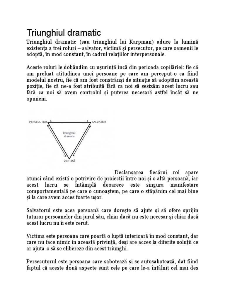 Triunghiul Dramatic | PDF