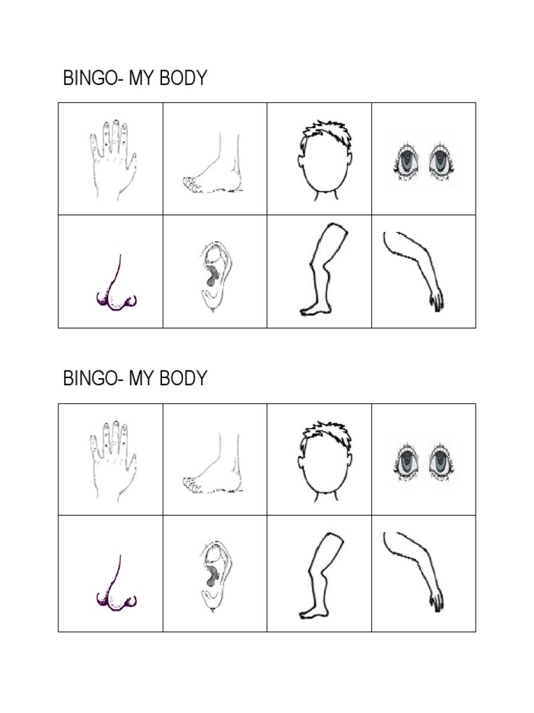 Body Parts-Bingo | PDF