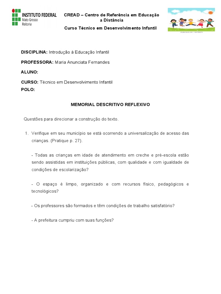 Modelo de Memorial Descritivo | PDF